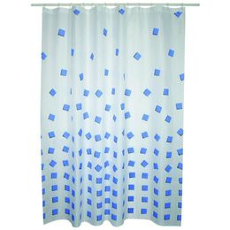 MSV - Polyester Bano Curtain180x200cm Thika Blau