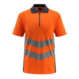 Warnschutz Polo-Shirt murton safe supreme 50130 Gr. 4XL hi-vis orange/schwarzblau - hi-vis orange/schwarzblau - Mascot