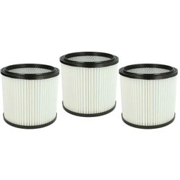 vhbw Filterset 3x Faltenfilter kompatibel mit Parkside A1 Lidl, B1 Lidl, B2 Lidl, pnts 1300, pnts 1300(A1) Nass- und Trockensauger - Filter,