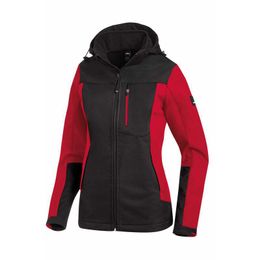 FHB JULIA Softshell-Jacke Damen, rot-schwarz, Gr. XL - rot/schwarz