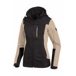 Julia Softshell-Jacke Damen, beige-schwarz, Gr. m - beige/schwarz - FHB