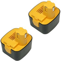 TRADESHOP 2x Trade-shop Premium Akku Ni-MH Akku 12V / 2500mAh ersetzt Panasonic EY9001 EY9005B EY9006 EY9006B EY9101 EY9103 EY9106 EY9106B EY9107 EY9108 EY9200