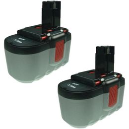 TRADESHOP 2x Trade-shop Werkzeug Ni-MH Akku 24V 3000mAh für bosch GSR24 VE2 PSB24 VE2 gsr 24 VE2 psb 24 VE2 gbh 24V Professional gbh 24VF gsh 24V GBH24V