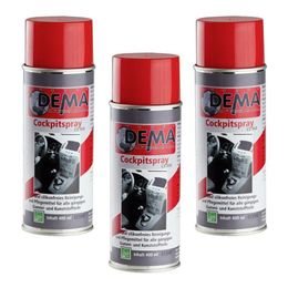 Dema Autopflege Cockpitspray 400 ml 3-er SET Cockpitreiniger Kunststoffreiniger