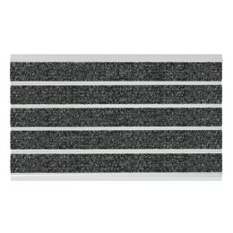 casa pura Edelstahlmatte Select Mat Ribbed Textilfaser-Streifen