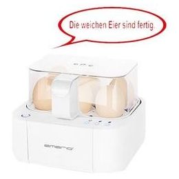 Emerio Eierkocher EB-115560, weiß, für 6 Eier, spricht