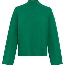 Manguun collection Pullover, Stehkragen, für Damen, grün, S