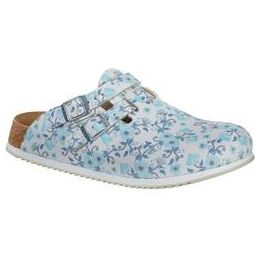 Birkenstock Kay SL Gr. 42 Pantolette Blooming Roses Blue schmal