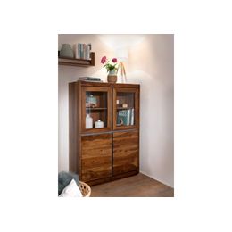 Vitrine Sheesham 102x40x147 noble unique lackiert SYDNEY #100