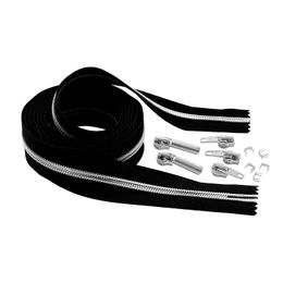 buttinette Spiral-Endlosreißverschluss im Set, schwarz, 2 m