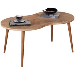 Vcm Holz ovaler Beistelltisch Couchtisch Sofatisch Beistelltisch Wohnzimmertisch Barilo (Farbe: Honig-Eiche)