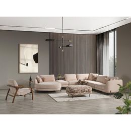 JVmoebel Wohnzimmer-Set Modern Wohnzimmer Sofa Garnitur Ecksofa 2x Möbel Sessel Neu