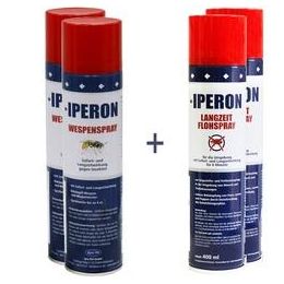 LYRA PET IPERON® 4 x 400 ml Langzeit Flohspray & 4 x 400 ml Wespenspray im Set