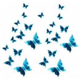 Bizaical Wandsticker Wandtattoo Leuchtend Wandaufkleber leuchtsticker Blau Schmetterling