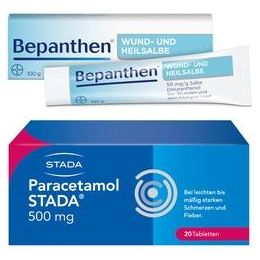 Bepanthen Wund und Heilsalbe & Paracetamol Stada 500mg Set