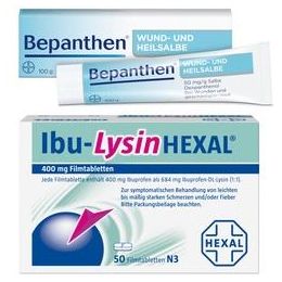 Bepanthen Wund und Heilsalbe & Ibu-Lysin Hexal 400 mg Set