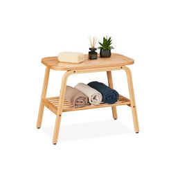 Relaxdays Sitzhocker Bambus Sitzhocker