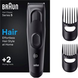 Braun Haarschneider Haarschneider HC5330, 17 Längeneinstellungen, Abwaschbar, schwarz