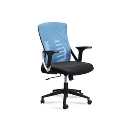 AMSTYLE Drehstuhl SPM1.444 (Bürostuhl Blau / Schwarz Mesh-Bezug 120 kg)