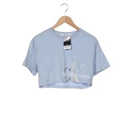 Calvin Klein Jeans Damen T-Shirt, hellblau, Gr. 36