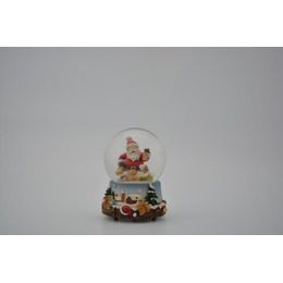 Musicboxworld Spieluhr Schneekugel Santa mit Welpe & Teddybär