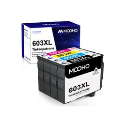 MOOHO 4er ersetzt für Epson 603 XL Tintenpatrone (XP 3105 3100 2100 2105 4100 4105 WF-2830 2810 2850 DWF)