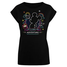 F4NT4STIC Shirt 'Disney Mickey Mouse Neon Adventure' female Black size XXL