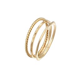 Elli Premium Ring 'Trio' Damen Gr&ouml;&szlig;e 52 gold