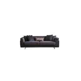 JVmoebel 3-Sitzer Couch mit Bettfunktion Sofa 3 Sitzer Grau Stoff Stoffsofa Dreisitzer