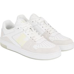 Calvin Klein Basket Cupsole Low Sneaker, Schnürung, Leder, für Herren, weiß, 46