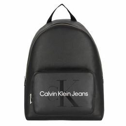 Calvin Klein Jeans Sculpted Rucksack 40 cm Laptopfach black-metallic logo