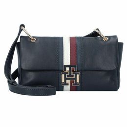 Tommy Hilfiger Pushlock Umhängetasche Leder 23 cm space blue