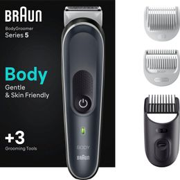 Braun Haarschneider Bodygroomer BG5340, SkinShield-Technologie, Wasserdicht, grau