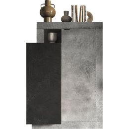 Inosign Highboard Freedom, Breite 87 cm mit 2 Türen, Höhe 142 cm (in verschiedenen Farben), grau