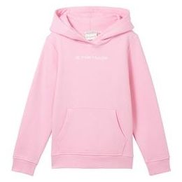 Tom Tailor Mädchen Hoodie mit Bio-Baumwolle, rosa, Logo Print, Gr. 128/134