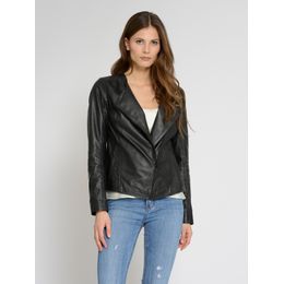 Lederblazer Maze "42021220", Damen, Gr. S, schwarz, Obermaterial: 100% Lammleder; Futter: 100% Viskose; &Auml;rmelfutter: 100% Polyester, Blazer