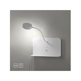 JUST LIGHT. LED-Wandleuchte "Board" in Weiß - (B)50,5 x (H)50 cm