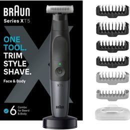 Braun Haarschneider Series X XT5300, wasserdicht, 4D-Flex-Klinge, grau|schwarz