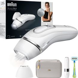 Braun IPL-Haarentferner Silk-Expert Pro 3 PL3139, 300.000 Lichtimpulse, Skin Pro-Technologie, 300.000 Lichtimpulse, silberfarben|weiß