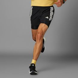 Adidas Own the Run 3-Streifen 2-in-1 Shorts