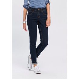 Arizona Slim-fit-Jeans Bund mit seitlichem Gummizugeinsatz High Waist, blau