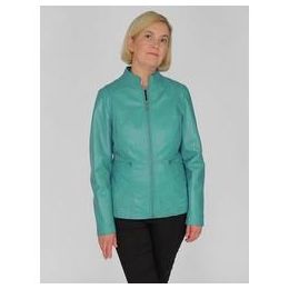 Lederjacke JCC "3102225" Gr. 38, blau (deep turquoise) Damen Jacken