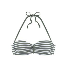 Venice Beach Bikinitop Damen Gr&ouml;&szlig;e 80 khaki / wei&szlig;