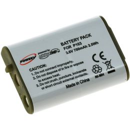 Powery Akku für Panasonic Typ HHR-P103 Akku 700 mAh (3.6 V), weiß