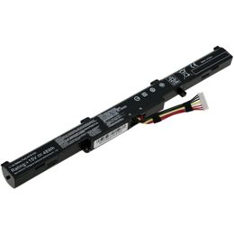 Powery Akku für Asus N552VX-FY105T Laptop-Akku 3000 mAh (15 V), schwarz