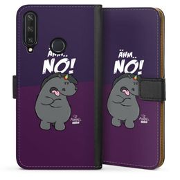 DeinDesign Handyhülle Einhorn Pummel & Friends Pummeleinhorn Ähm Nö Grummel, Huawei Y6p Hülle Handy Flip Case Wallet Cover Handytasche Leder, schwarz