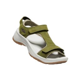 Keen Leder-Sandalen "Astoria West T-Strap" in Oliv - 35,5