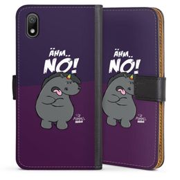 DeinDesign Handyhülle Einhorn Pummel & Friends Pummeleinhorn Ähm Nö Grummel, Huawei Y5 (2019) Hülle Handy Flip Case Wallet Cover Handytasche Leder