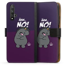 DeinDesign Handyhülle Einhorn Pummel & Friends Pummeleinhorn Ähm Nö Grummel, Huawei Nova 5T Hülle Handy Flip Case Wallet Cover Handytasche Leder
