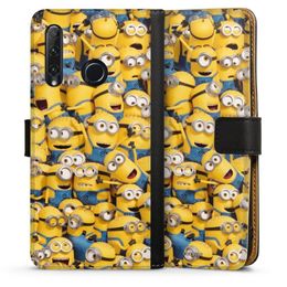 DeinDesign Handyhülle Minions Muster Ich – Einfach unverbesserlich Minions Pattern, Huawei Honor 20 Lite Hülle Handy Flip Case Wallet Cover, schwarz